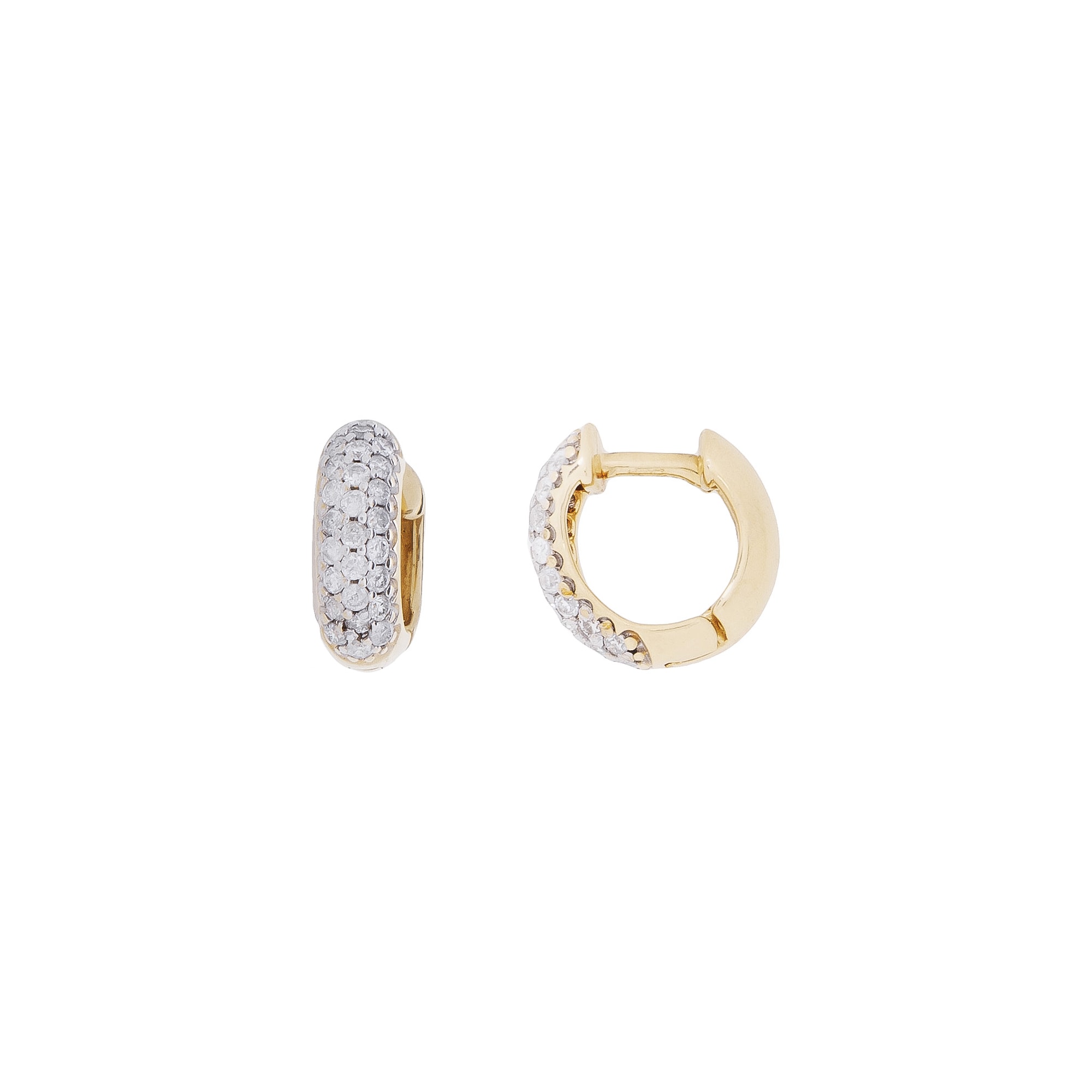 Brinco Vivara argola com 0,25 ct de diamantes em ouro bicolor