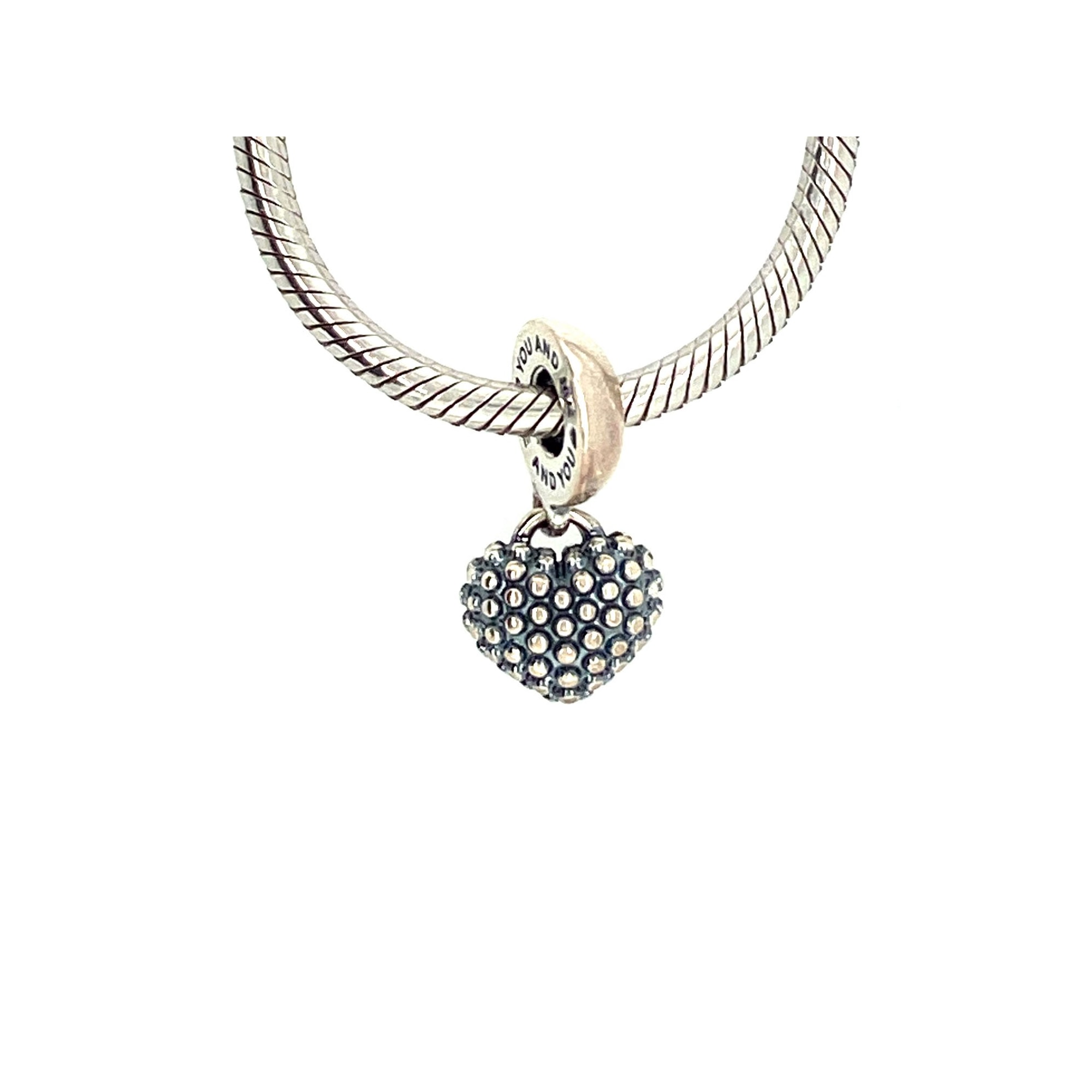 Charm PANDORA coração Mother esmaltado em prata de lei