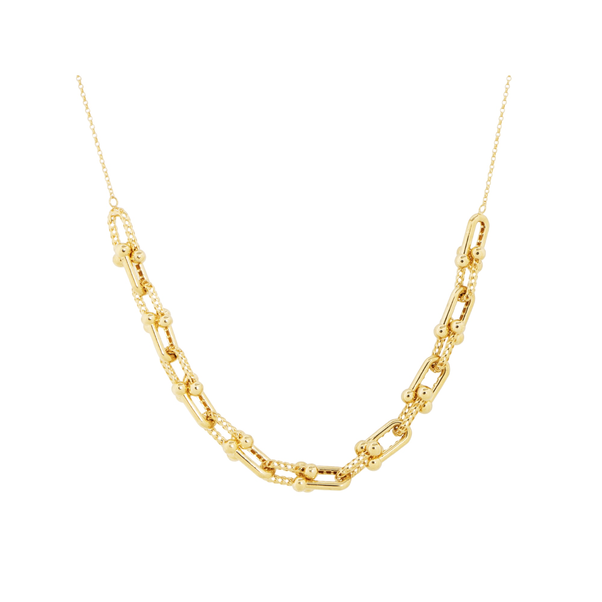 Colar design ajustável em ouro