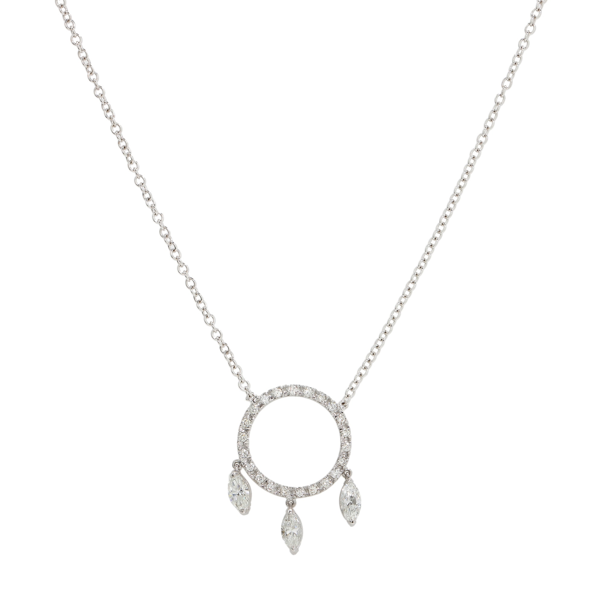Colar design com 1,17 ct de diamantes em ouro branco