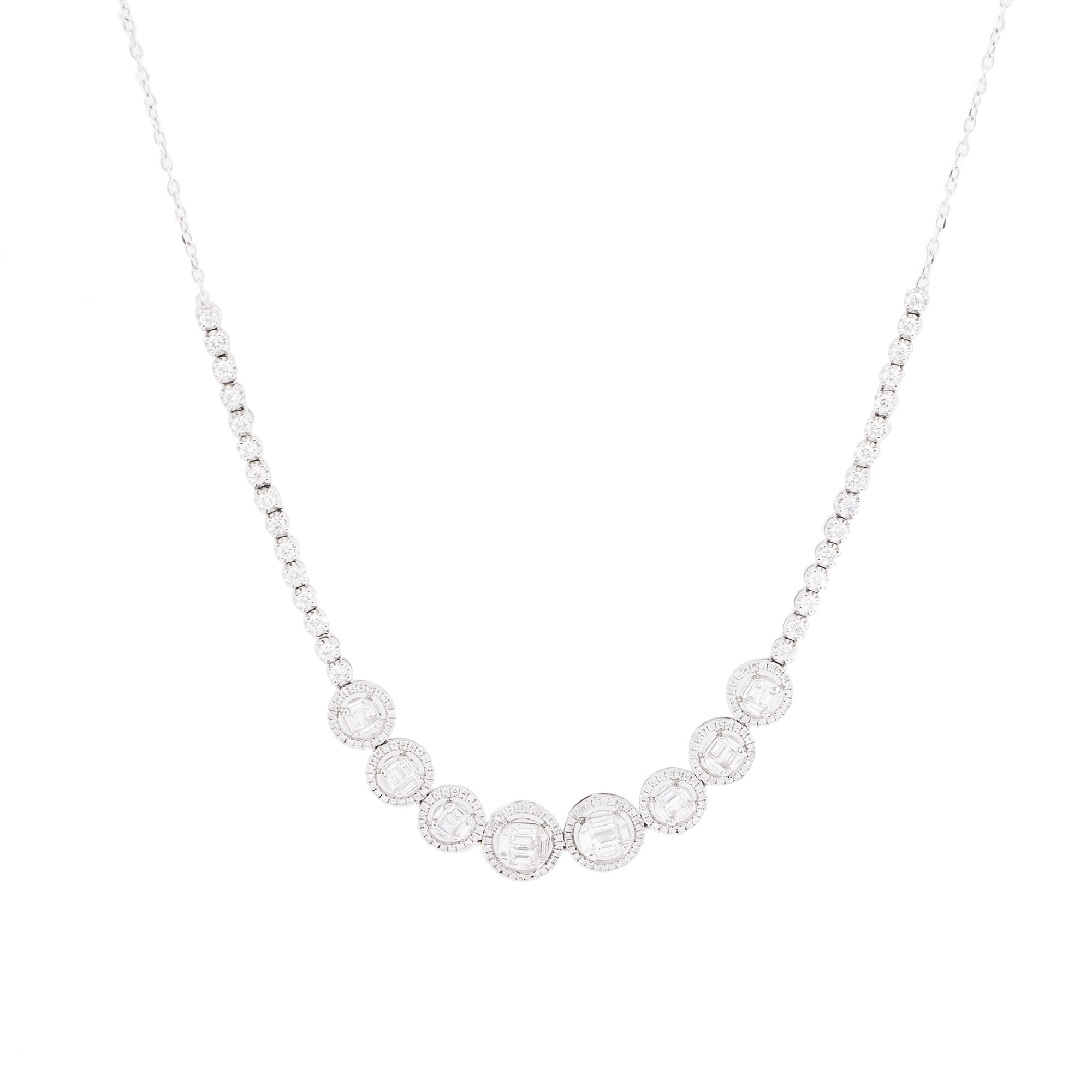 Colar design com 2,20 ct de diamantes em ouro branco