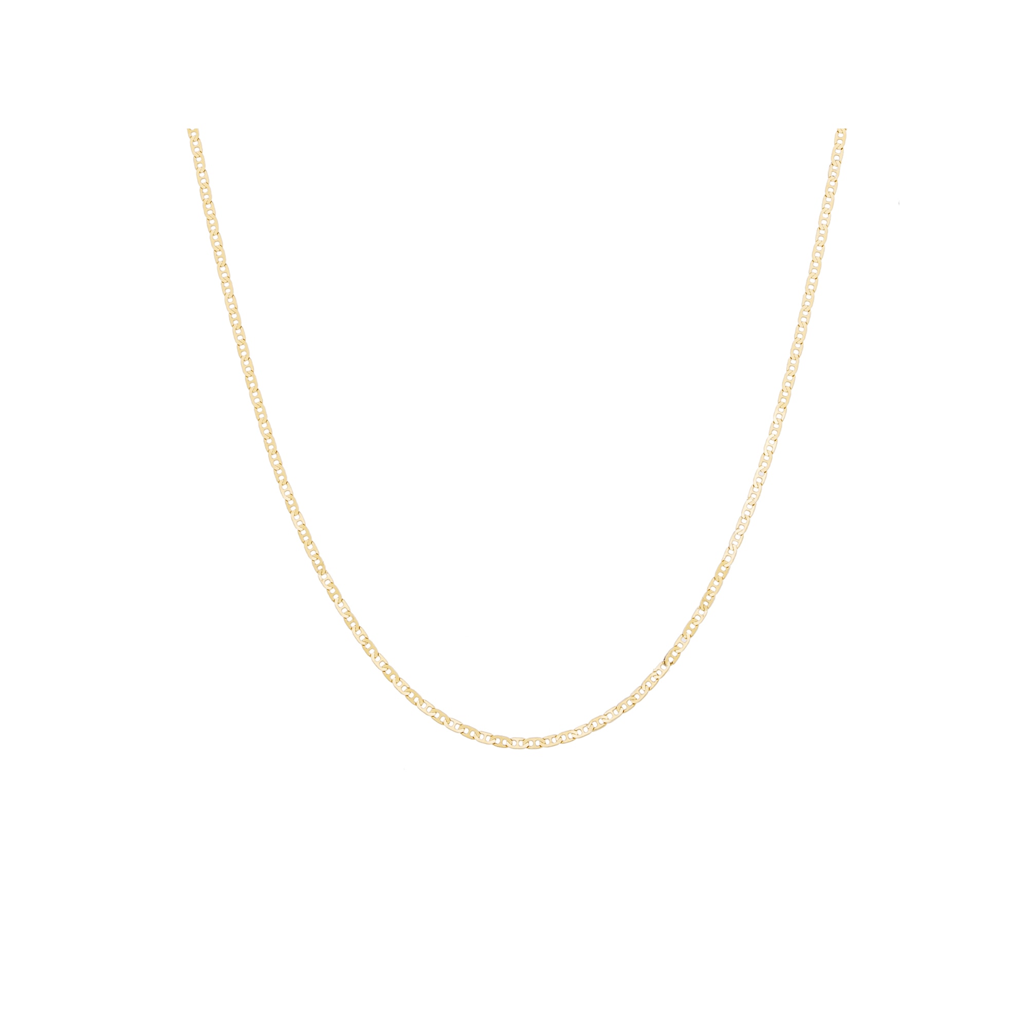 Corrente elos marine com 45 cm em ouro