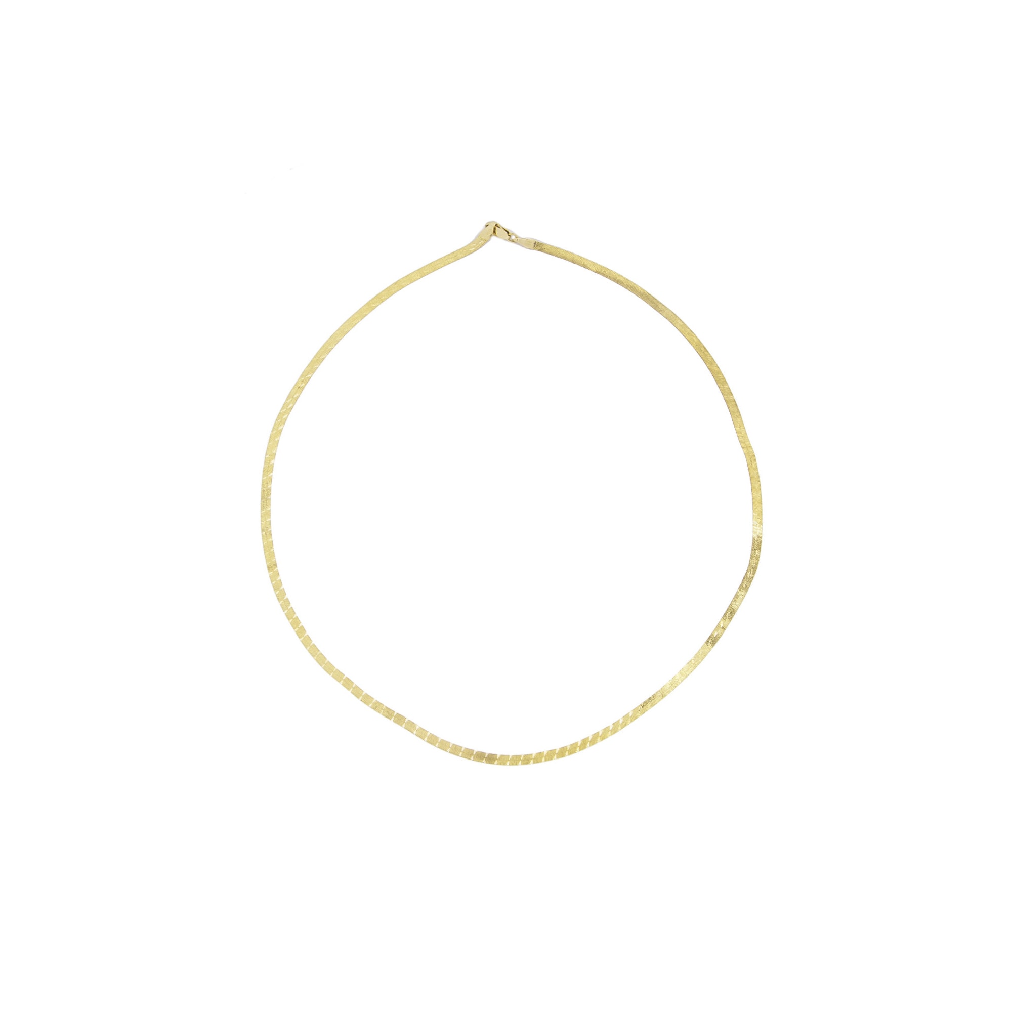 Corrente laminada em ouro