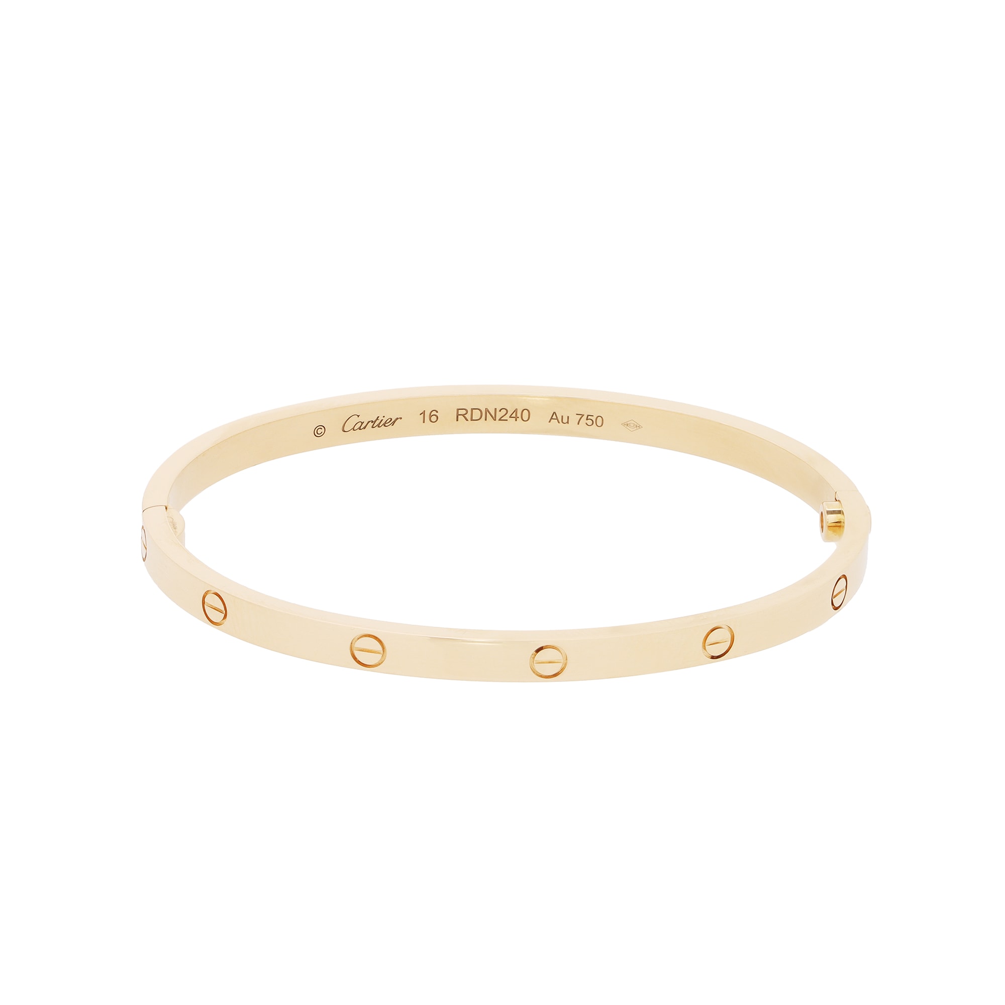 Pulseira Cartier coleção Love em ouro amarelo