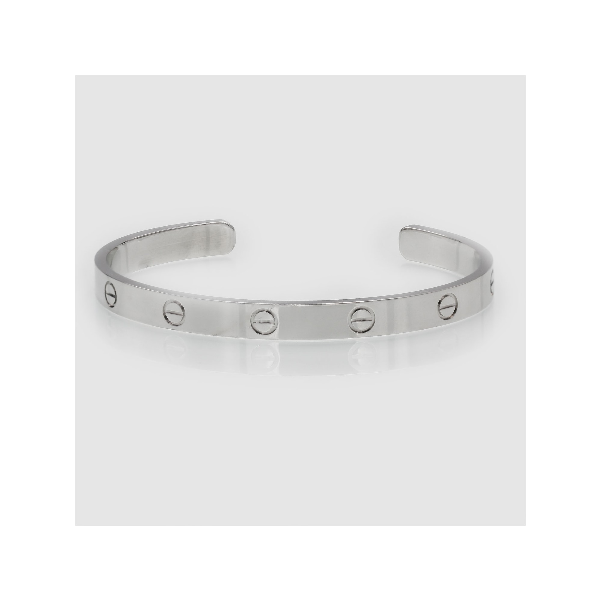 Pulseira Cartier Love número 19 ouro branco
